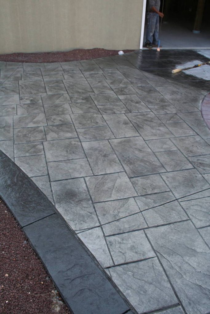 Stamped Concrete Contractor for a Residential Driveway | Sanstone Creations